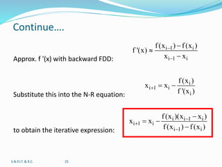 algebric solutions by newton raphson method and secant method | PPT