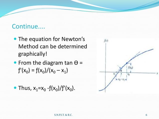 algebric solutions by newton raphson method and secant method | PPT