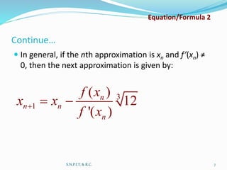 algebric solutions by newton raphson method and secant method | PPTX