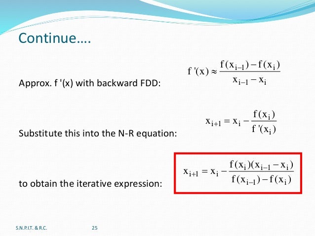 algebric solutions by newton raphson method and secant method