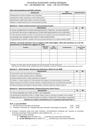 Mod io01c Audit Report fase 1 ISO9001 | PDF