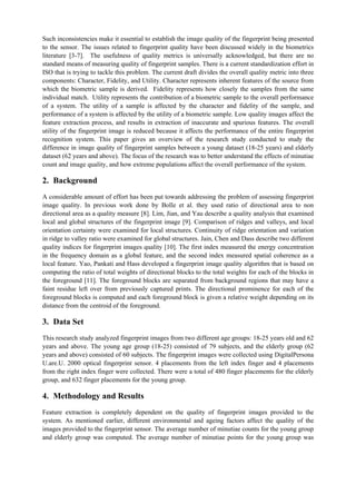 (2006) Impact of Image Quality on Performance: Comparison of Young and Elderly Fingerprints | PDF