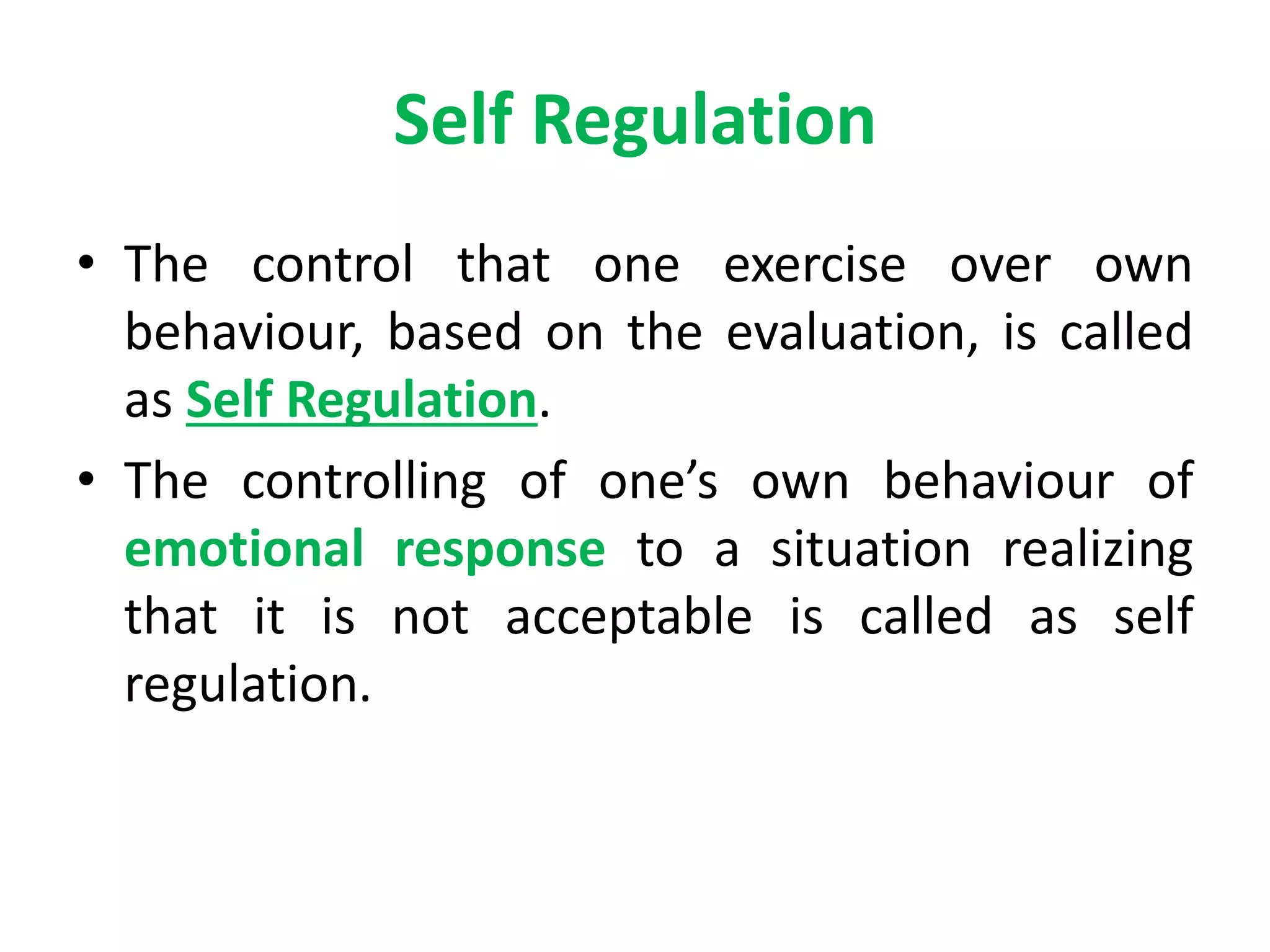 SELF REGULATION & IMPROVING ACADEMIC PERFORMANCE | PPT