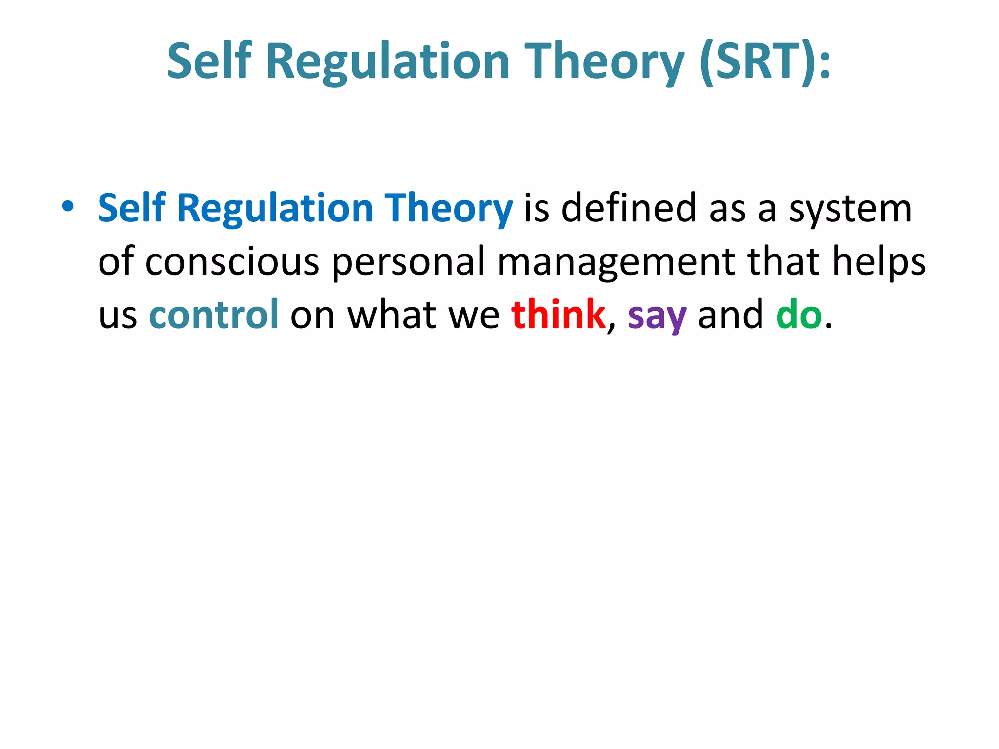 SELF REGULATION & IMPROVING ACADEMIC PERFORMANCE | PPT