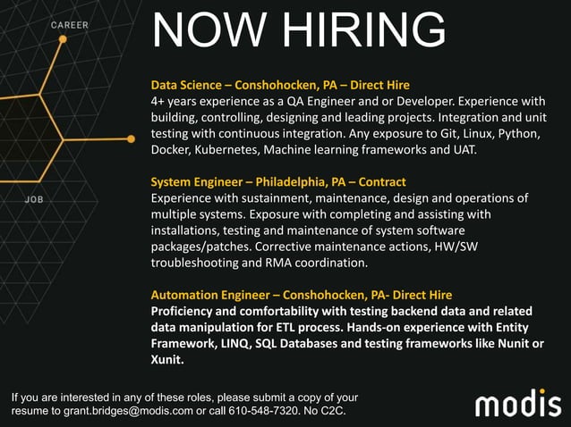 Modis linkedin job_post | PPTX | Databases | Computer Software and Applications