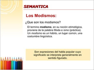 Modismos o | PPT