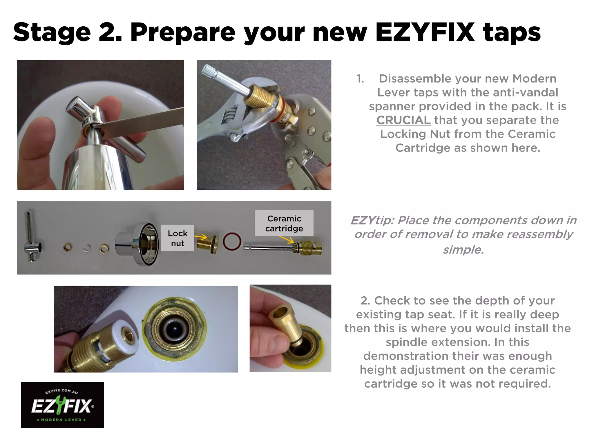 EZYFIX Modern Lever Install Guide | PDF | Needlework | Arts and Crafts