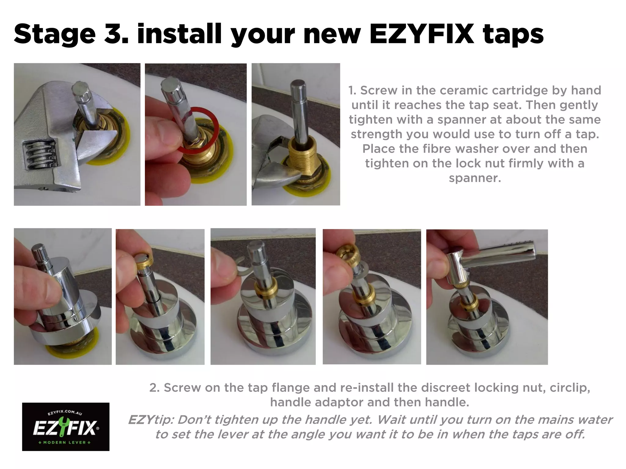 EZYFIX Modern Lever Install Guide | PDF | Needlework | Arts and Crafts