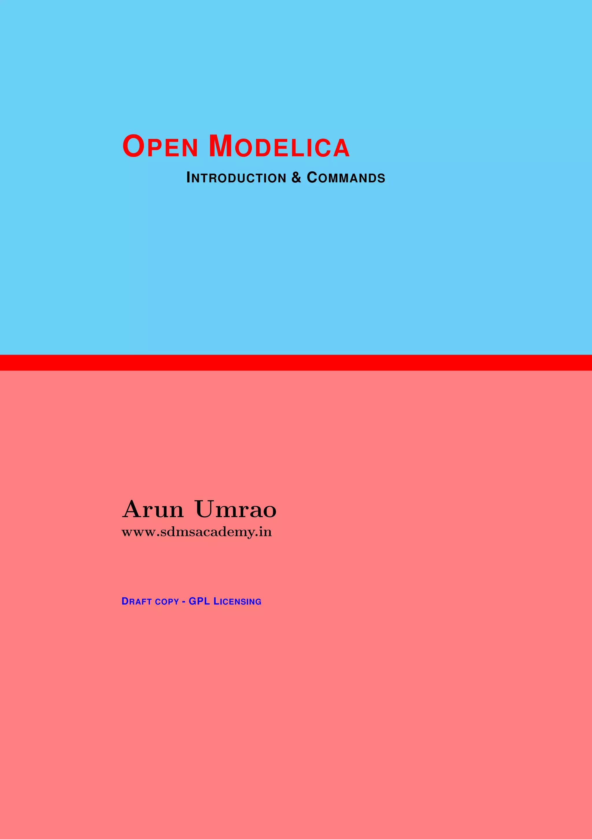 Modlica an introduction by Arun Umrao | PDF