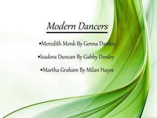 Modern Dance | PPT