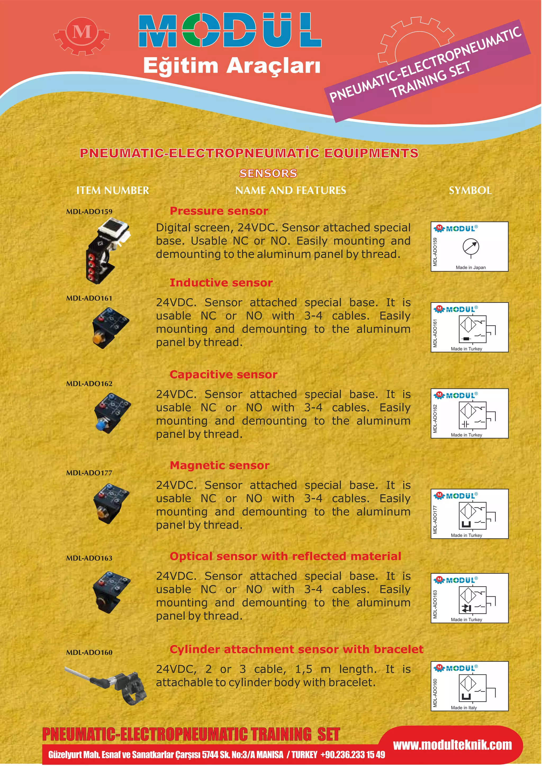Pneumatic & Electropneumatic Training Set | PDF