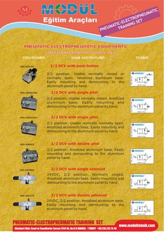 Pneumatic & Electropneumatic Training Set | PDF