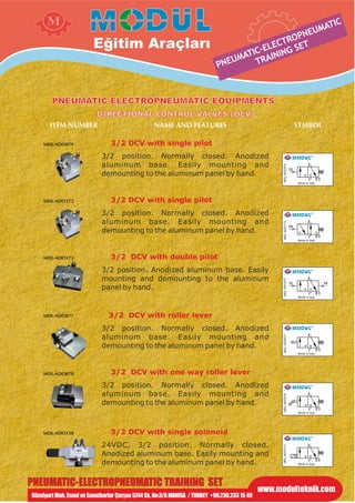 Pneumatic & Electropneumatic Training Set | PDF
