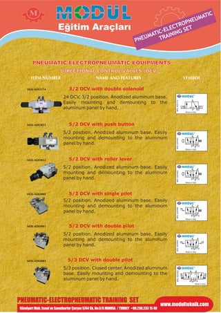 Pneumatic & Electropneumatic Training Set | PDF