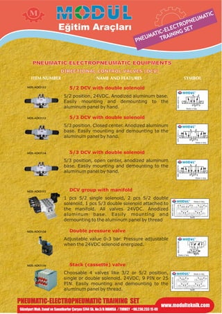 Pneumatic & Electropneumatic Training Set | PDF