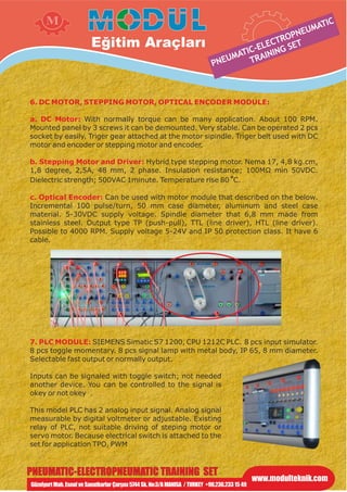 Pneumatic & Electropneumatic Training Set | PDF