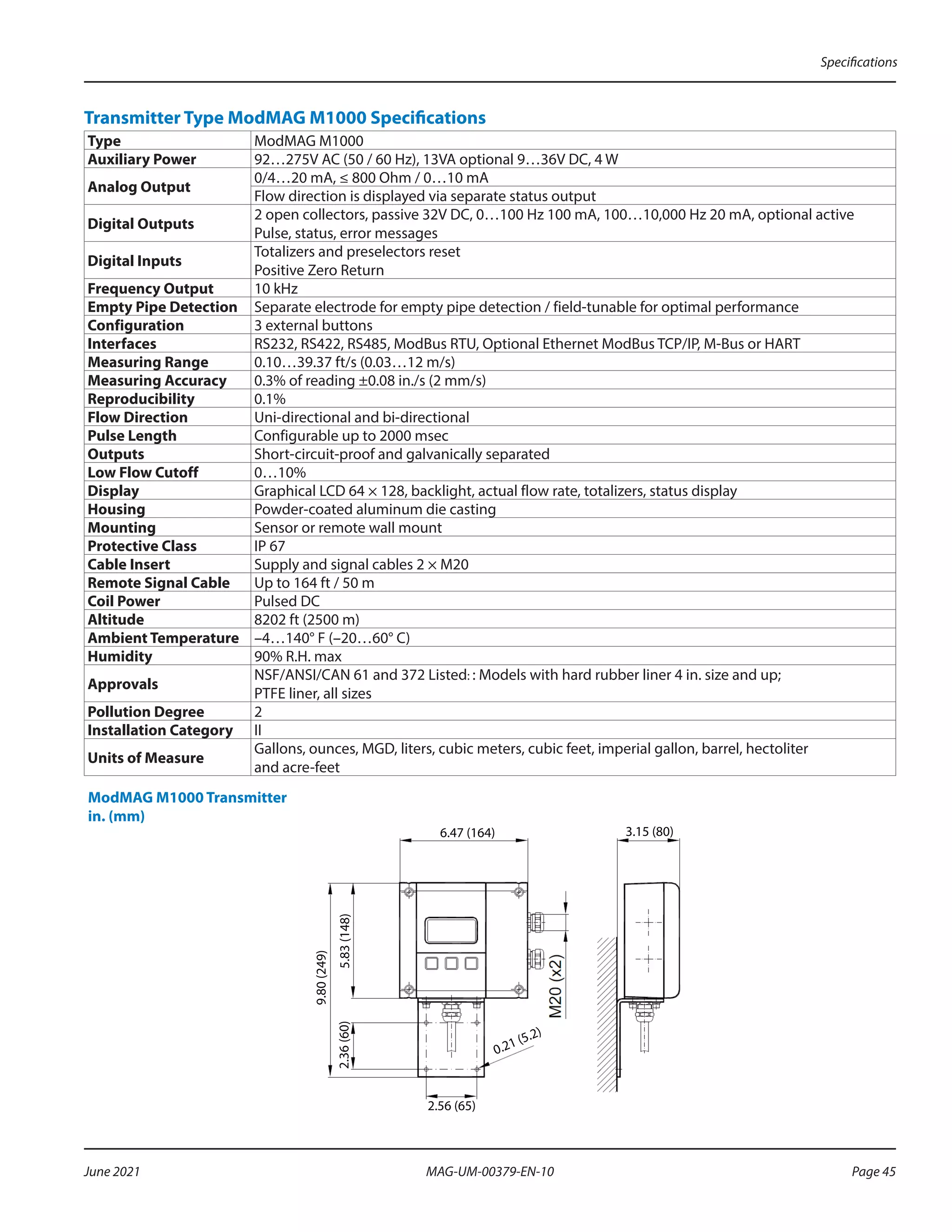 Mod mag m1000 manual badger meter electromagnetic flow meter_m-series | PDF