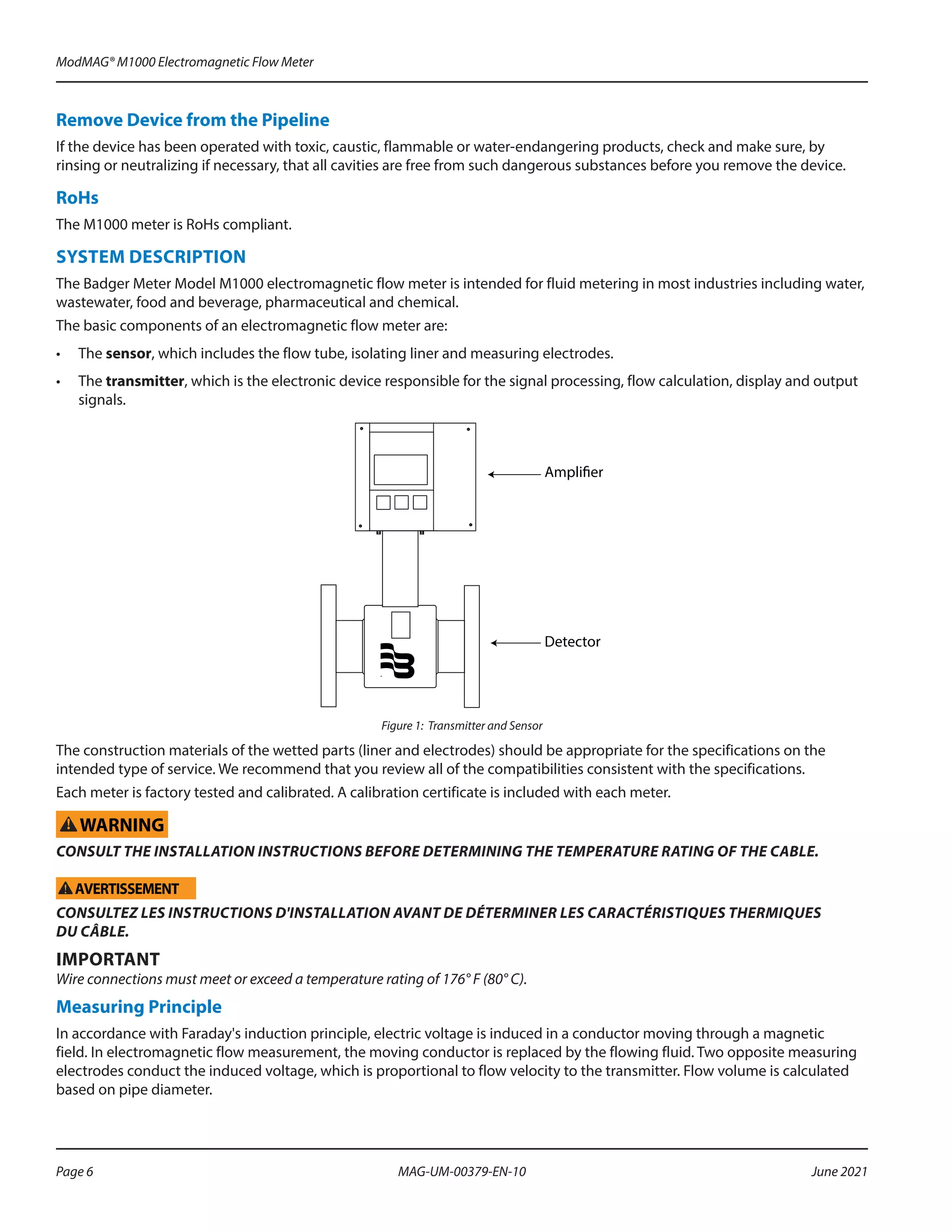 Mod mag m1000 manual badger meter electromagnetic flow meter_m-series | PDF