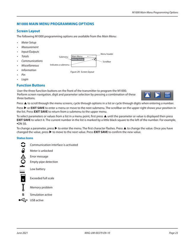 Mod mag m1000 manual badger meter electromagnetic flow meter_m-series | PDF