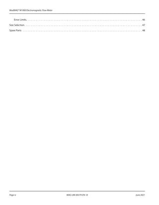 Mod mag m1000 manual badger meter electromagnetic flow meter_m-series | PDF