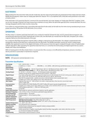 Mod mag m2000 datasheet badger meter electromagnetic flow meter_m-series | PDF