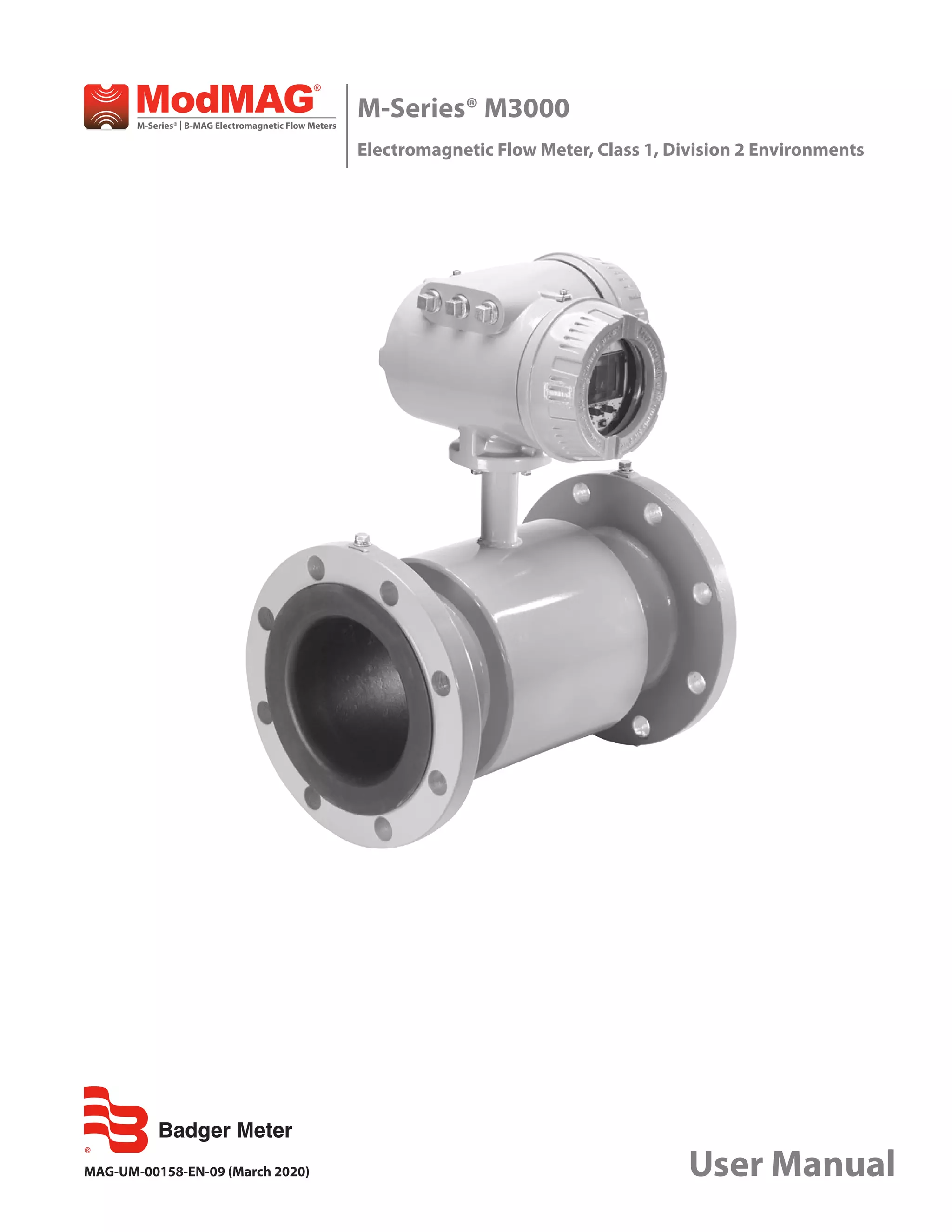 Mod mag m3000 manual badger meter electromagnetic flow meter_m-series | PDF
