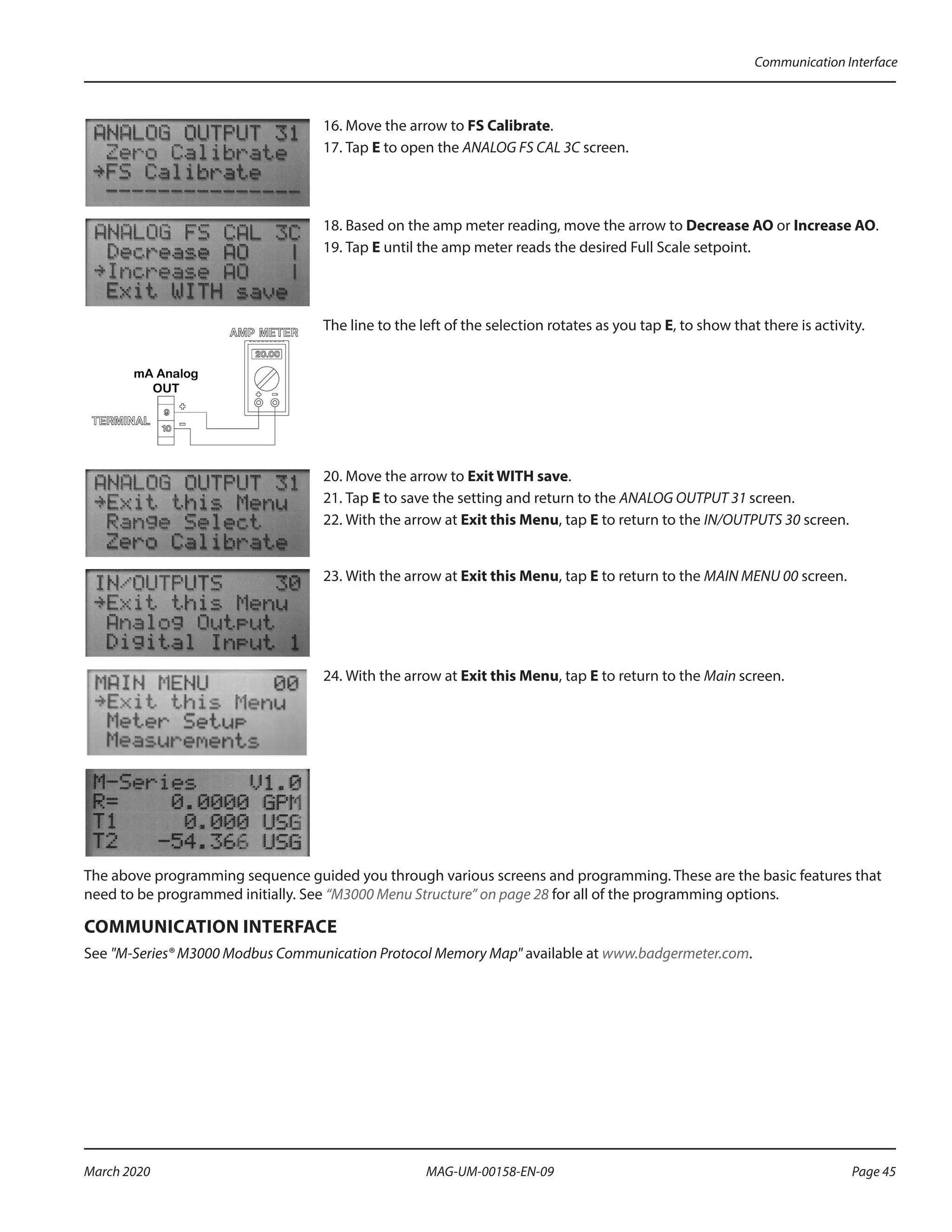 Mod mag m3000 manual badger meter electromagnetic flow meter_m-series | PDF
