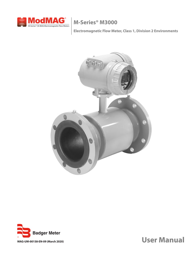 Mod mag m3000 manual badger meter electromagnetic flow meter_m-series | PDF