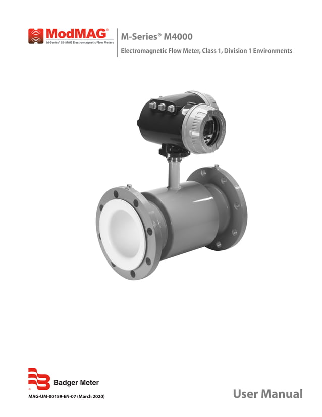 Mod mag m4000 manual badger meter electromagnetic flow meter_m-series ...