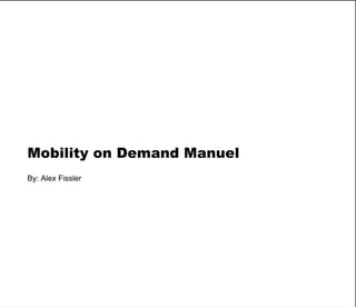 Mobility on Demand Manual | PDF