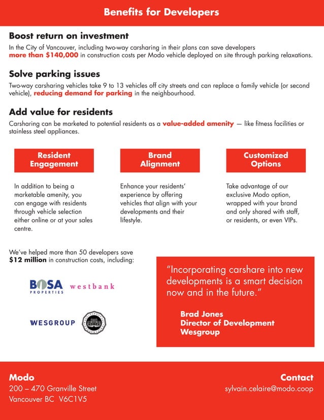 Modo - Carsharing 101 for real estate developers | PDF
