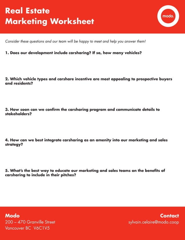 Modo - Carsharing 101 for real estate developers | PDF