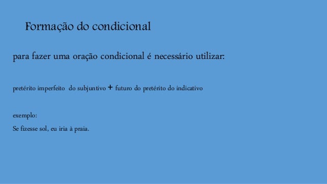 Modo condicional em português
