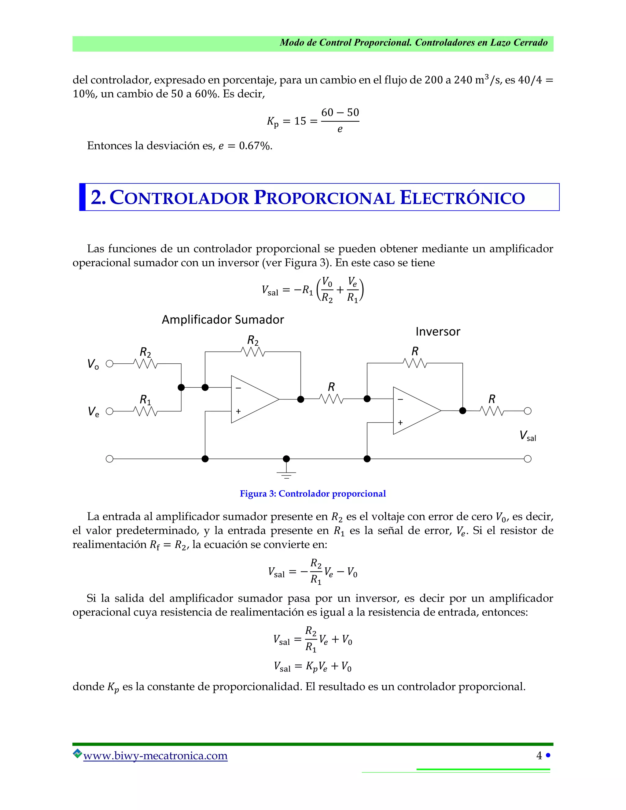 Modo de control proporcional | PDF | Physics | Science