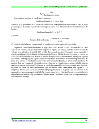 Modo de control proporcional | PDF
