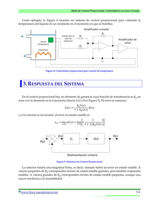 Modo de control proporcional | PDF
