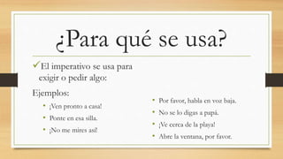 Modo imperativo | PPTX