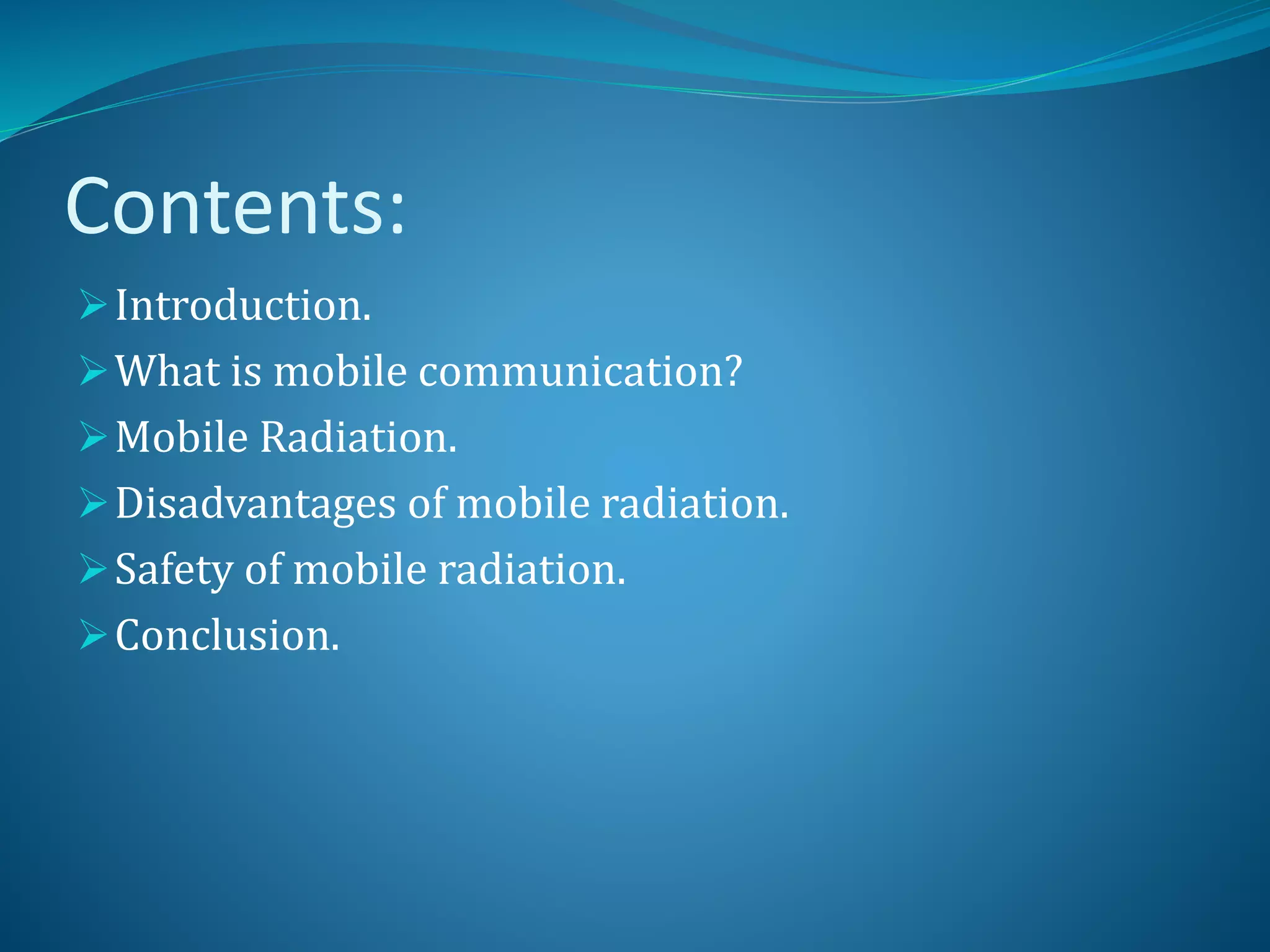 Effects of Mobile Telecommunication Radiation on Human Health | PPT