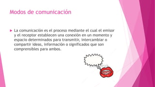 Modos de comunicacion | PPT