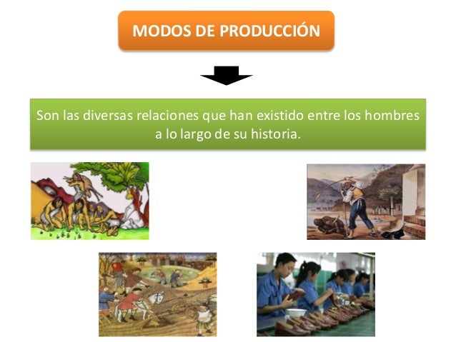 MODOS DE PRODUCCIÓN