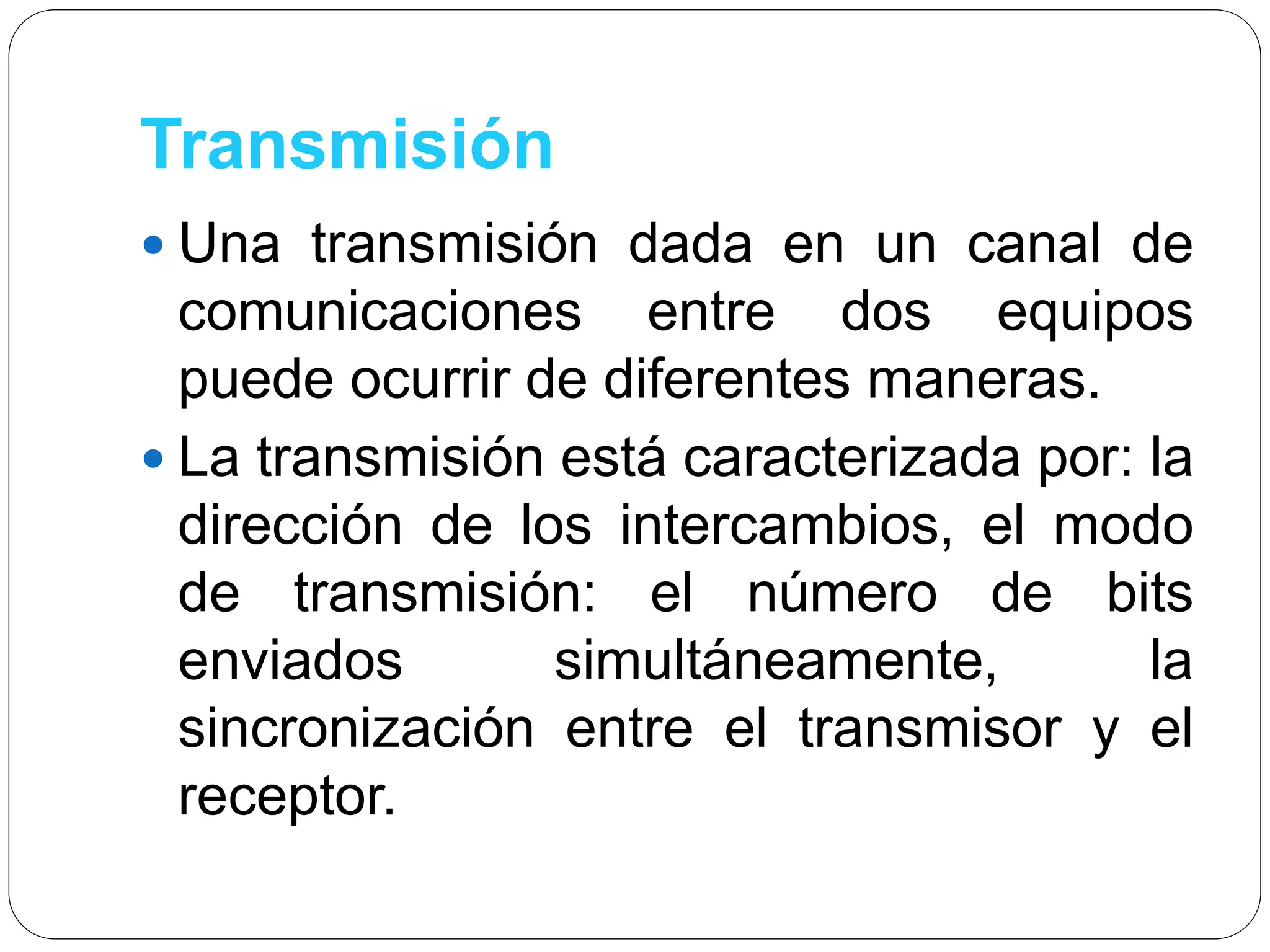 Modos de transmisión de Datos | PPTX