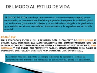 MODO Y ESTILOS DE VIDA CLASE CIENCIAS SOCIALES | PPT