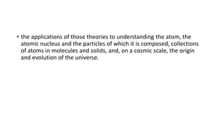 Modern phyiscs lecture 1 | PPTX