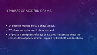 Modren drama by nageen akhtar | PPTX