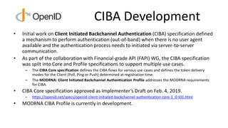 OpenID Foundation MODRNA WG overview at EIC 2019 | PPT