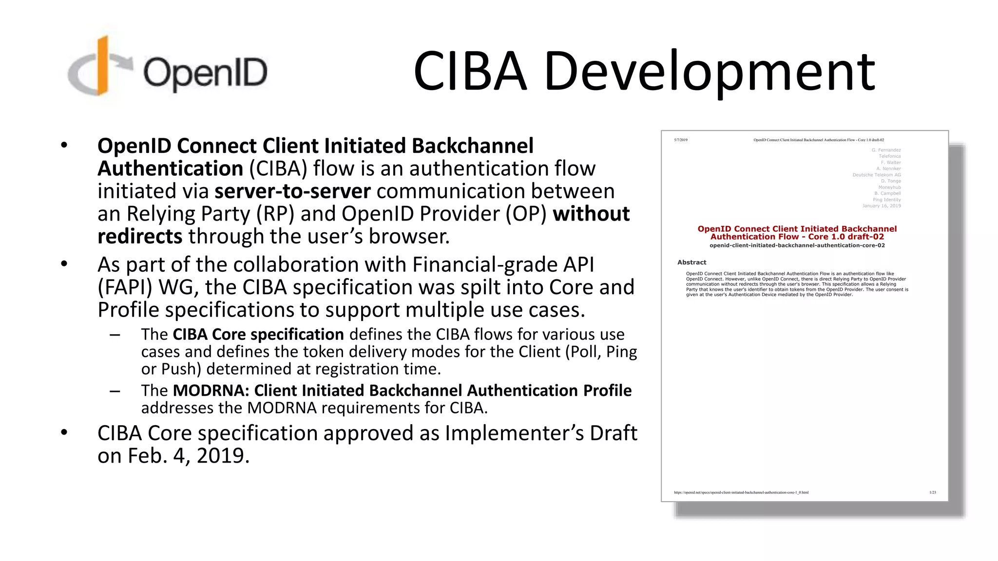 OpenID Foundation MODRNA WG Overview | PPTX