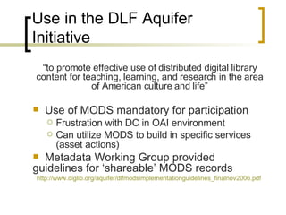 MODS and RDA - ALA MidWinter 2007 | PPT | Databases | Computer Software and Applications
