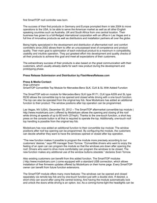 SmartTOP Convertible Top Module for Mercedes-Benz SLK, CLK & SL With ...