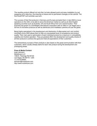 SmartTOP Add-On Convertible Top Controller for Volkswagen Beetle Now ...