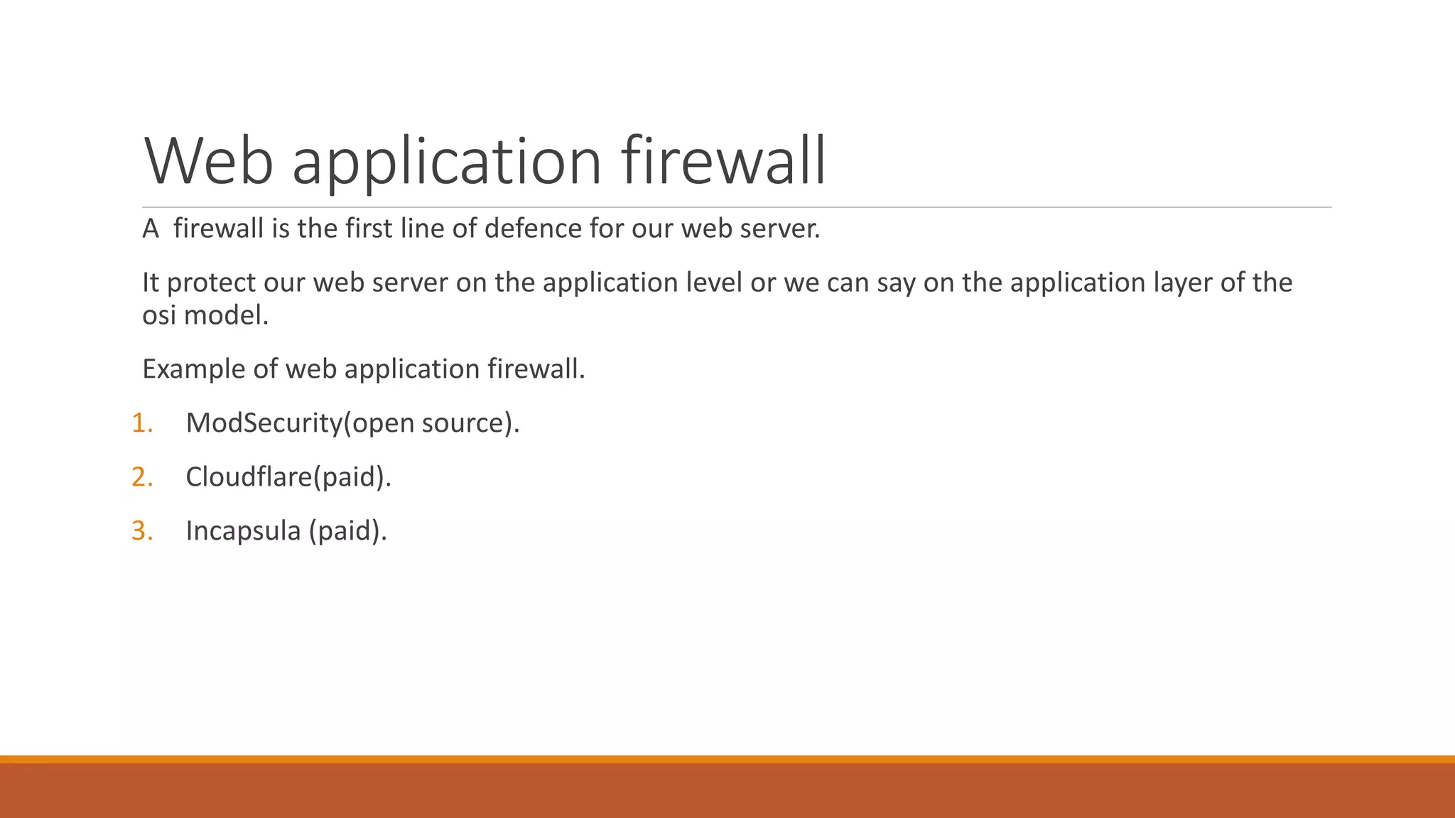Web Application firewall-Mod security | PPTX
